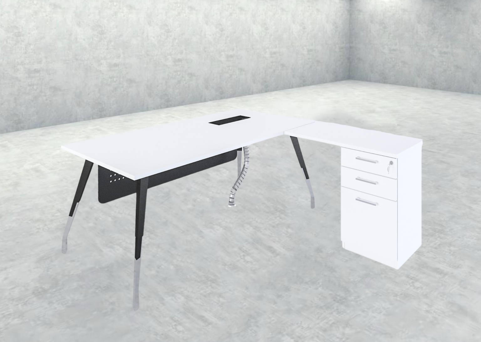 Manager & Director 3 (Manager Desk c/w Fixed Pedestal) - Anew Workspace